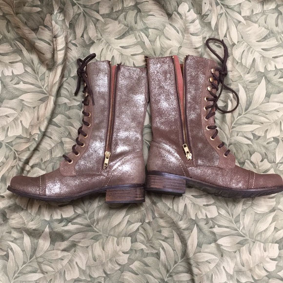 Unity in Diversity | Shoes | Unity In Diversity Brown Shimmer Boots ...